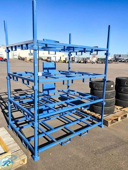 (4) Stacking Material Holders With Fork Pockets - Roller Auctions