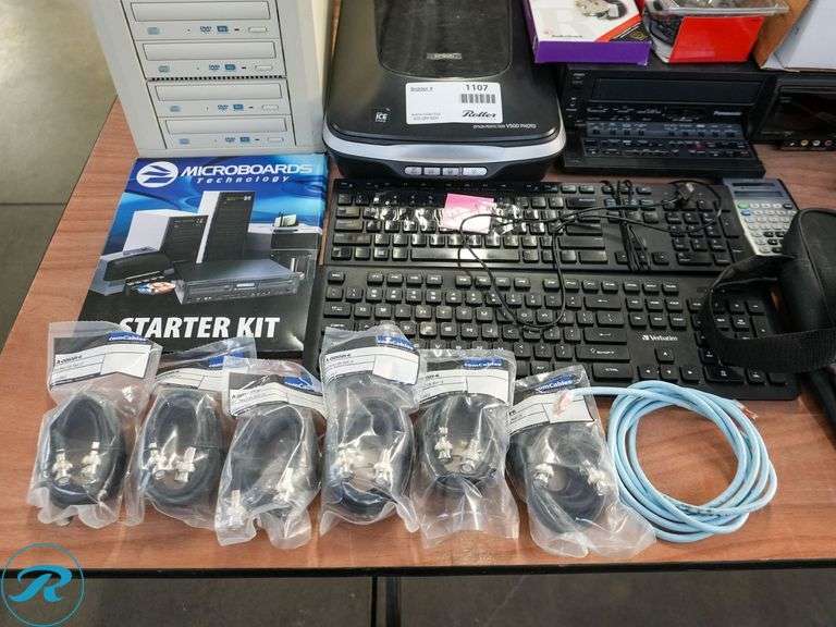 Epson Scanner, VCR, DVD Tower and Computer Peripherals - Roller Auctions