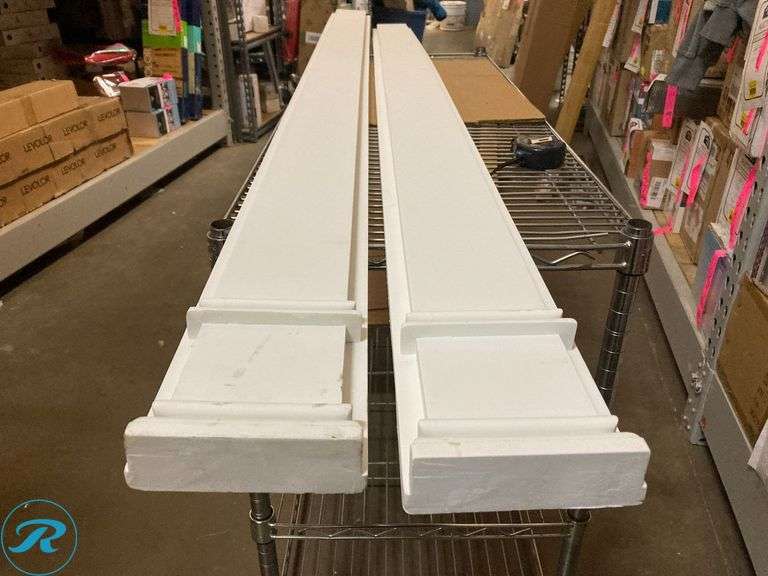 (2) New- Fypon Pilaster Adj. 85 x 5 1/4 x 1 5/8 Smooth Moulding (some ...