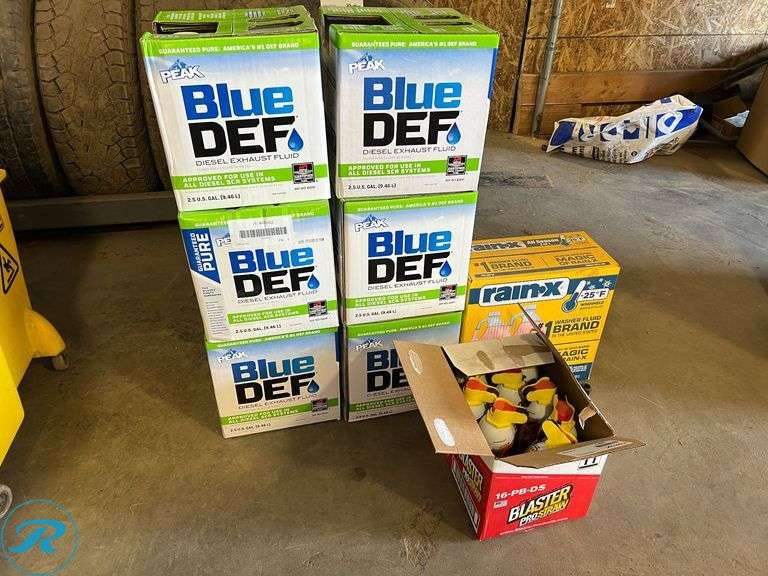 BLUE DEF DIESEL EXHAUST FLUID, WINDSHIED WASHER FLUID, BLASTER ...
