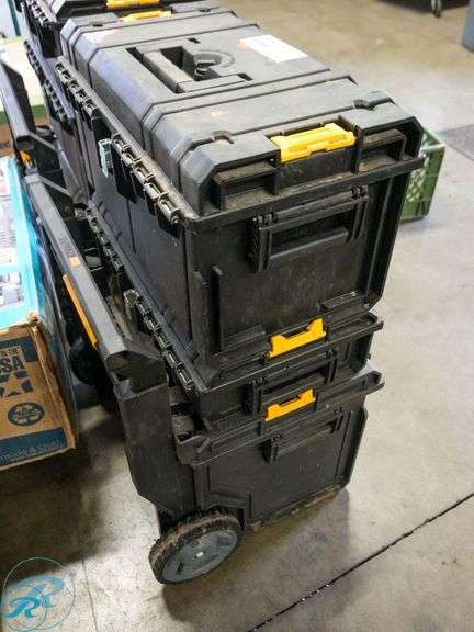 New DeWalt Tough System Toolboxes on Dolly - Roller Auctions