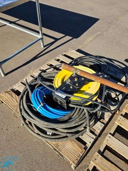 Pallet of Hose Reel and Hoses - Roller Auctions