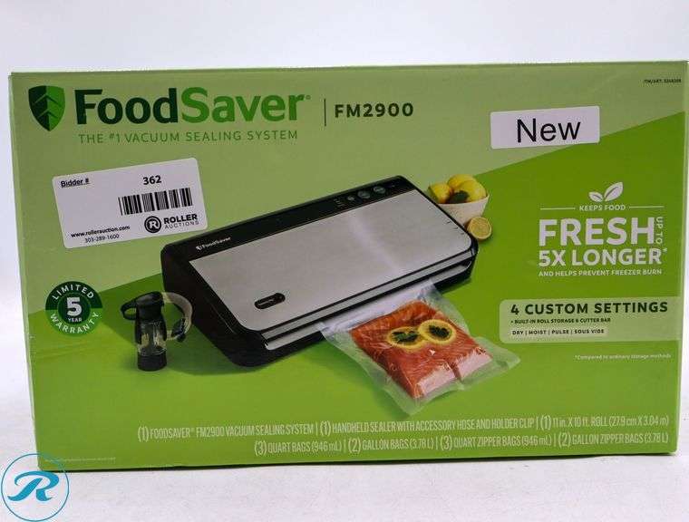 (1) FoodSaver FM2900 - Vacuum Sealer - New - Roller Auctions