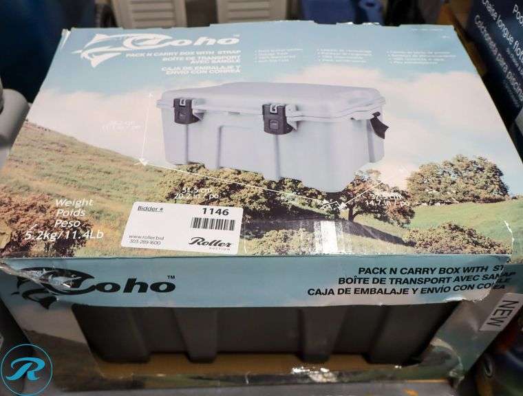 Coho Pack N Carry Box W/ Strap - New - Roller Auctions