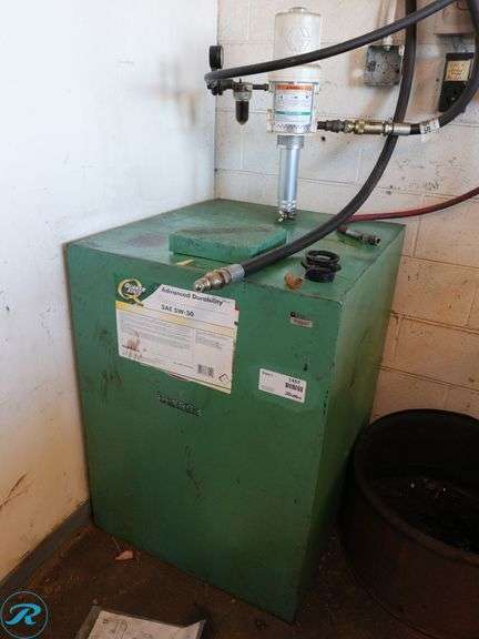 100-Gallon Used Oil Tank With Graco Fire-Ball 300 Pump - Roller Auctions
