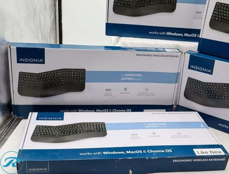 (5) Insignia Ergonomic Wireless Keyboards & Mice - (2) New, (3) Like ...