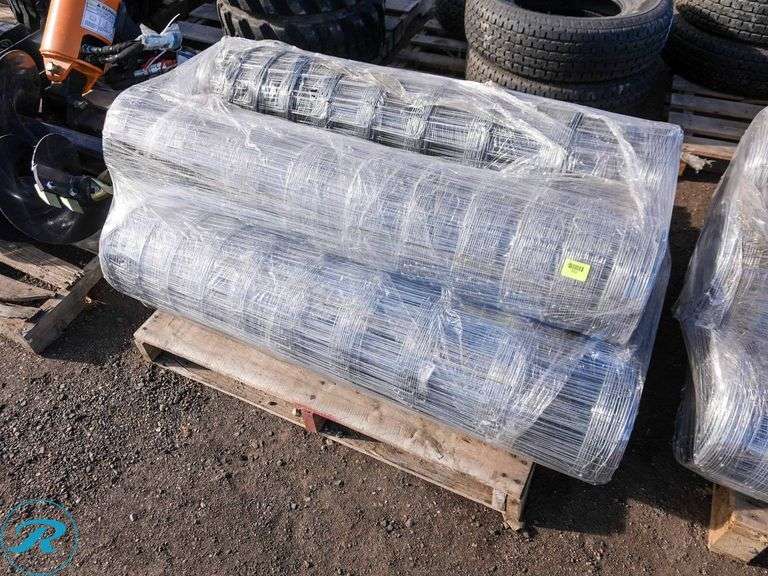 (5) New Rolls Of Wire Metal Farm Fencing, 48" High - Roller Auctions