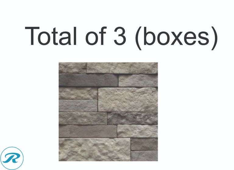 (3 Boxes) New- AirStone Spring Creek Flat Edge Stone Veneer - Gray ...