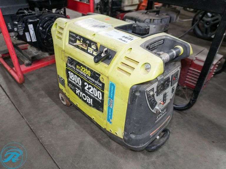 Ryobi RYI2200 Portable Generator, 2200W, 120V, Gas Engine - Roller Auctions