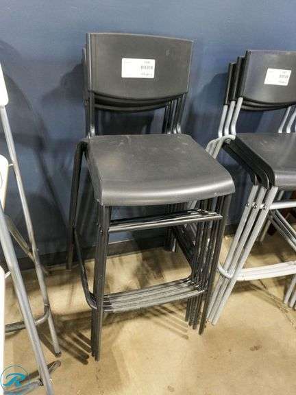 (4) Stacking Bar Height Chairs - Roller Auctions