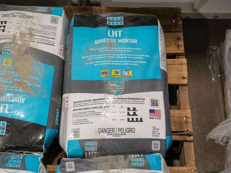Pallet of (6) Laticrete LHT Adhesive Mortar, 50lb Bags - Roller Auctions