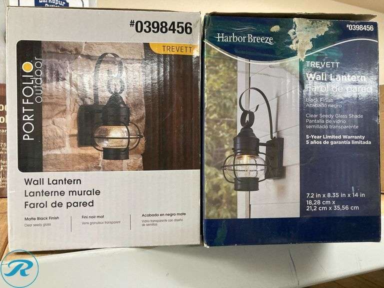 (2) New- Trevett 1-Light 14-in H Matte Black Outdoor Wall Light ...