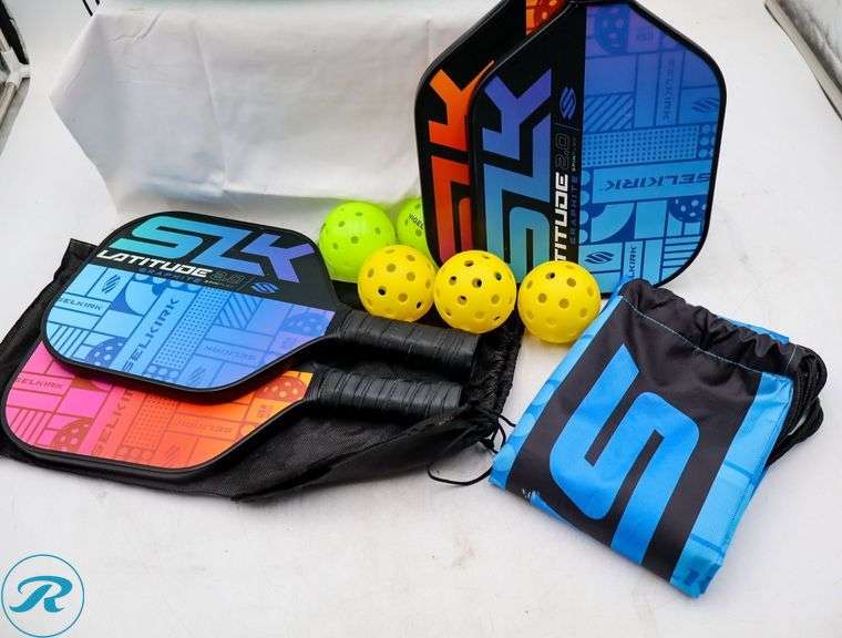 (2) SLK Pickleball Set - Used; Giant AirFoil Nylon Kite - Used - Roller ...