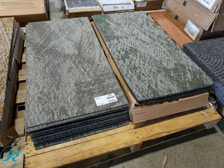 Pallet of Assorted Carpet Squares, 36" x 18" - Roller Auctions