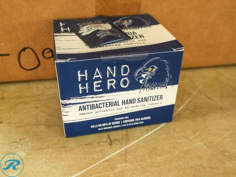 (48) Boxes of Hand Hero Individual Hand Sanitizer Sachets, 50 Per Box ...