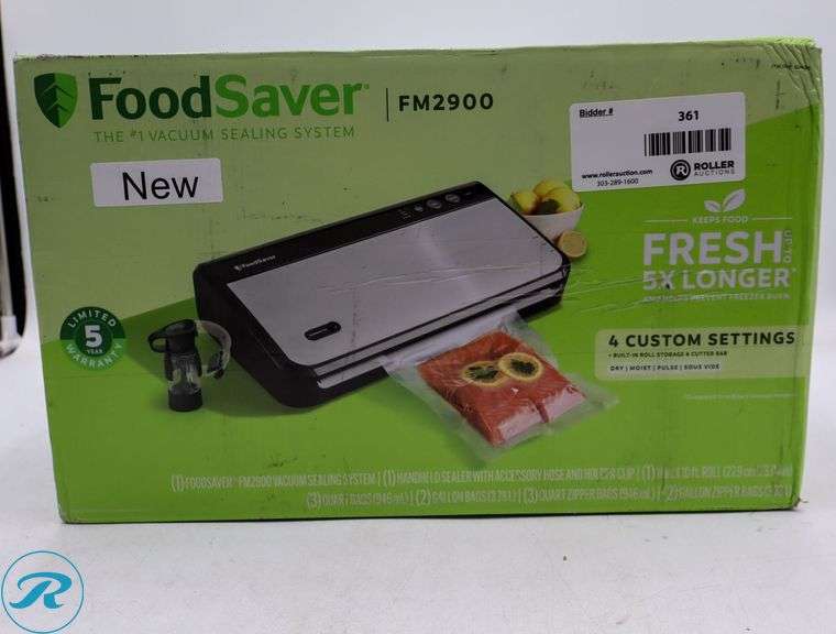 (1) FoodSaver FM2900 - Vacuum Sealer - New - Roller Auctions