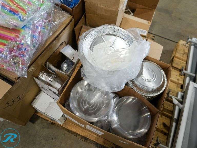 Pallet of To-Go Containers, Cups and Utensils - Roller Auctions
