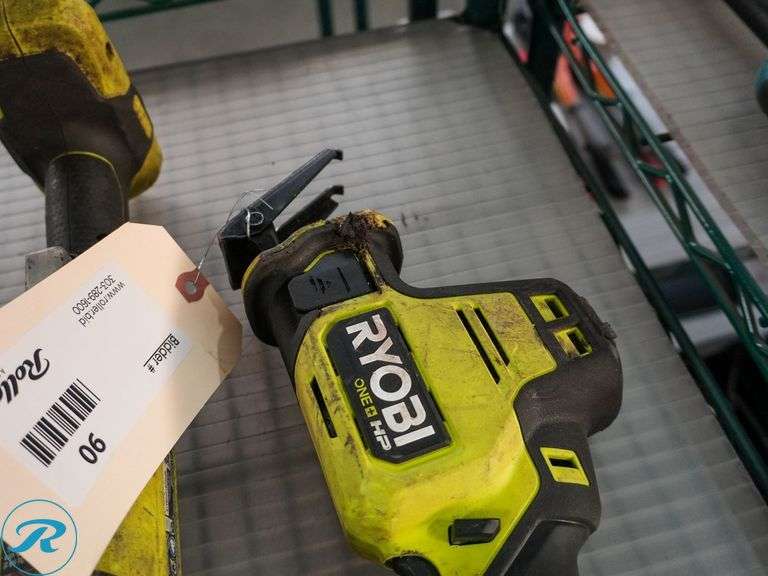 (2) Ryobi 18V Cordless Power Tools: P4221TH Grinder and PSBRS01 ...