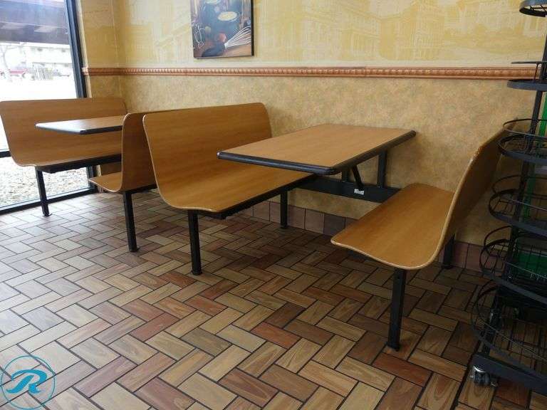 (5) Booth Seat Sections: (1) Single Sided, 50:" x 42" and (4) Double ...