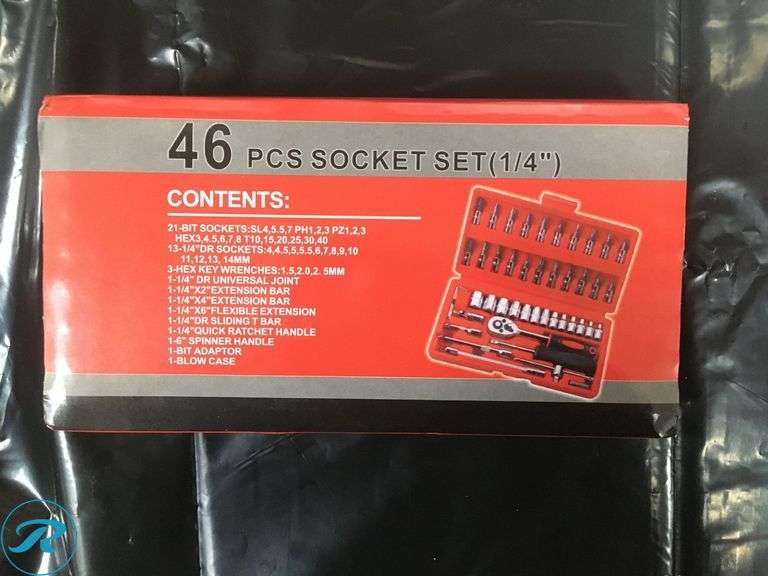 New- 46 Pcs Socket Set (1/4") - Roller Auctions