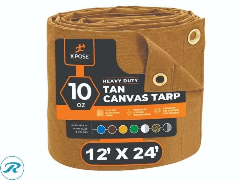 New- XPOSE SAFETY 12-ft x 24-ft Brown Commercial Canvas 14-mil Tarp ...