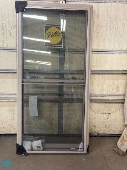 New Out of Box- Pella 250 Series Gray Vinyl Double Hung Window 35 1/2 ...