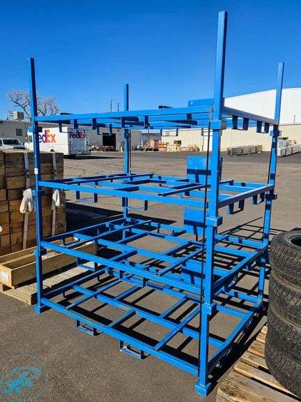 (4) Stacking Material Holders With Fork Pockets - Roller Auctions