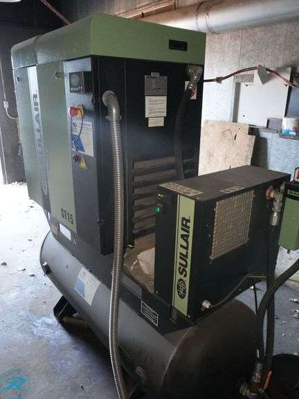 2021 Sullair ST15 Rotary Screw Horizontal Air Compressor, 8.6Bar, 125 ...
