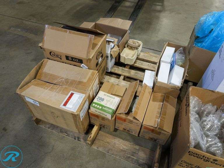 Pallet of To-Go Containers, Cups and Utensils - Roller Auctions