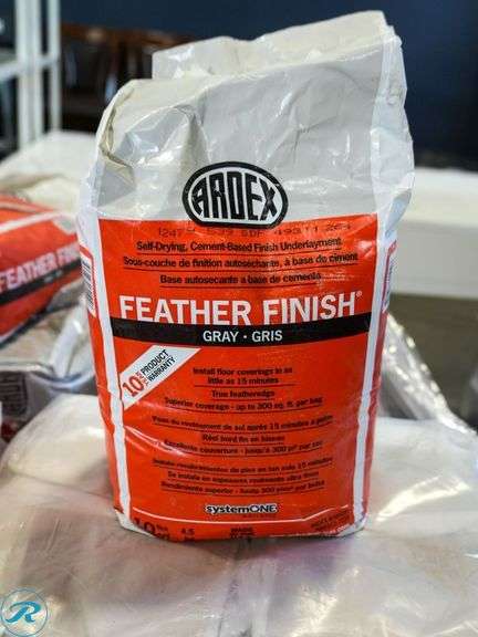 Tray of (4) 10lb Bags of Feather Finish Self Drying Cement-Based Finish ...