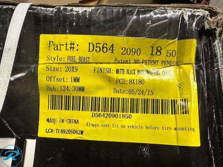 (4) Fuel Off Road 20" x 9" D564 Rims, Matte Black Machined - Roller ...