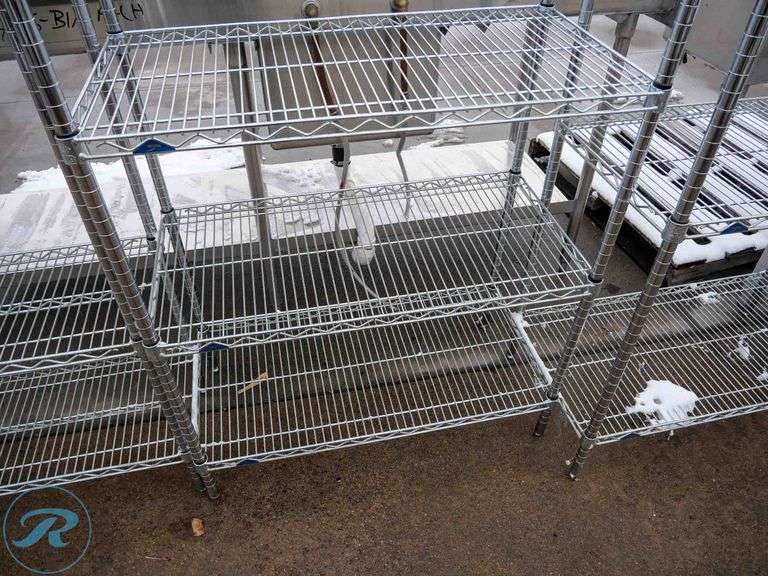 (2) Wire Racks; 4 and 5-Tier - Roller Auctions