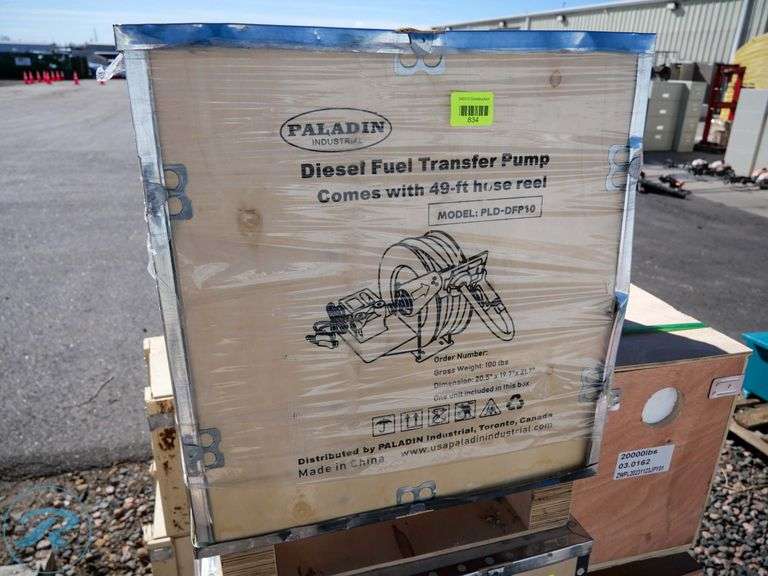 New Paladin PLD-DFP10 Diesel Fuel Transfer Pump, With 49' Hose Reel ...