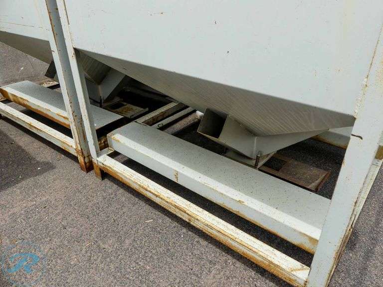 (2) IMCS Material Hoppers With Forklift Pockets - Roller Auctions