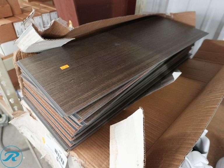 (2) Boxes of USF Vinyl Flooring, 9" x 24" x .323" Planks - Roller Auctions