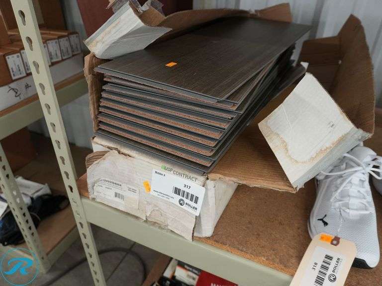 (2) Boxes of USF Vinyl Flooring, 9" x 24" x .323" Planks - Roller Auctions