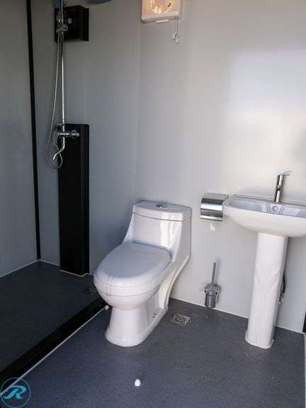 New All Metal Portable Restroom, With Shower, Toilet, Sink, Fan And ...