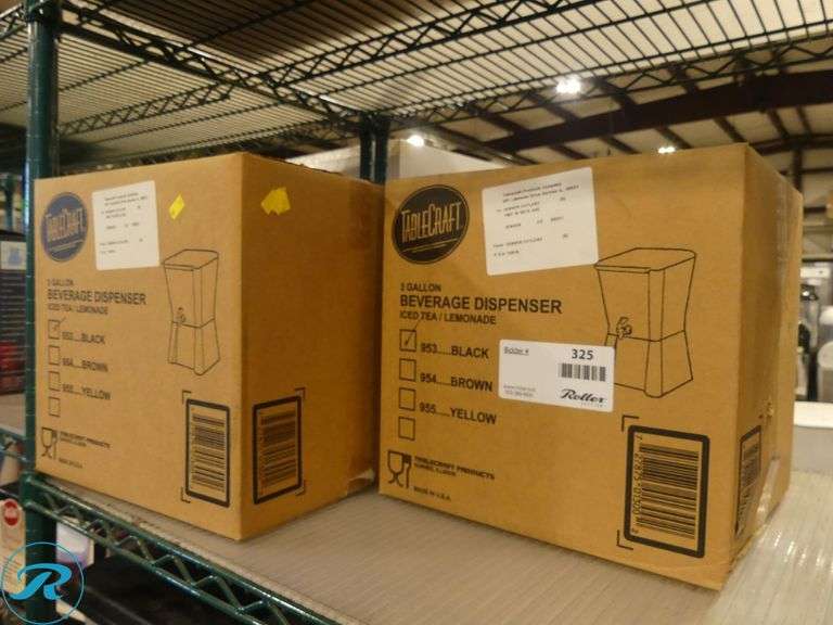 (3) Tablecraft Beverage Dispensers, 3-Gallon - Roller Auctions
