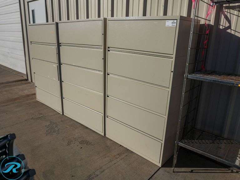 (3) Lateral File Cabinets - Roller Auctions