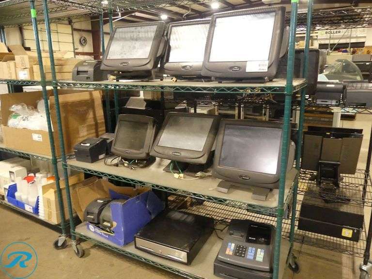 POS System: (6) Monitors, (6) Receipt Printers, Cash Drawer and Sharp ...