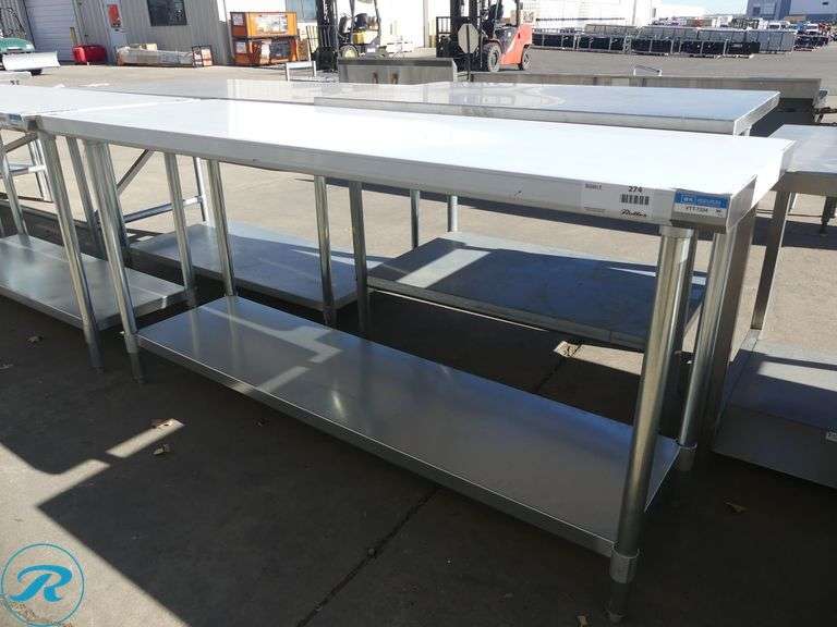 New 24in x 72in Stainless Steel Work Table - Roller Auctions