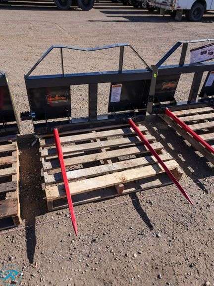 New Land Honor Bale Spear Attachment To Fit Skid Steer Loader, (2) Spears, MOD: BS12-2500G ...