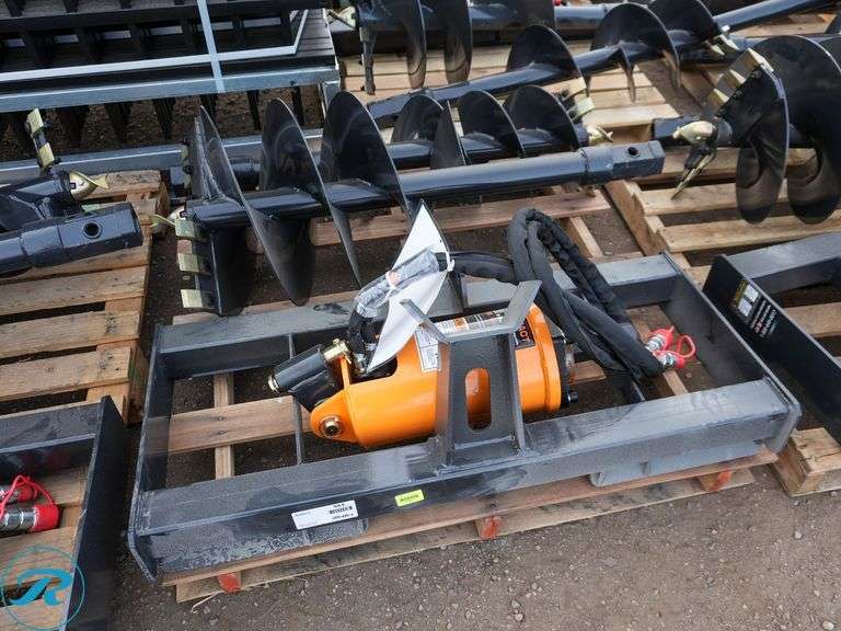New Wolverine Hydraulic Posthole Digging Attachment To Fit Skid Steer ...