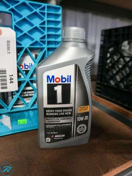 (12) New Quart Bottles of Mobil 1 Full Synthetic 10W-30 Oil - Roller ...