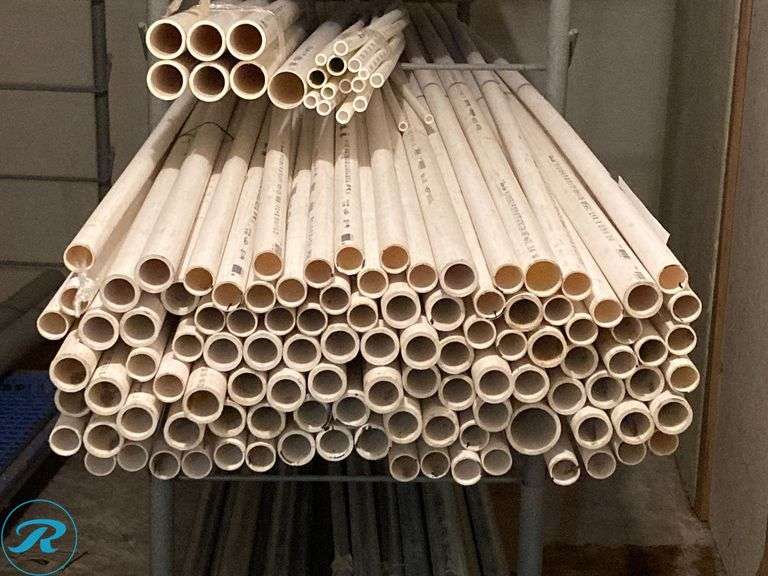 (120 Pcs Total) New- Assorted PVC Pipes (98 pcs) 10 ft lengths (22) are ...