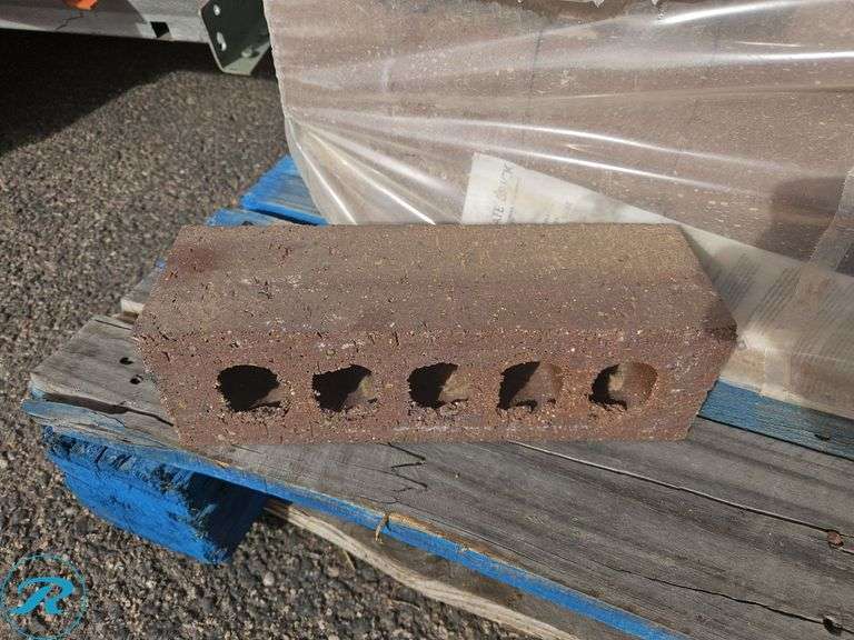 (4) Pallets of Interstate Bronzestone Bricks, 12" x 4" x 4" - Roller ...