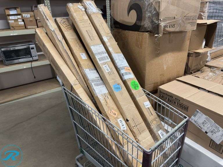 (10) Eagle Industrial SB-LB52-24H Over Head Racks (Missing Shelves ...