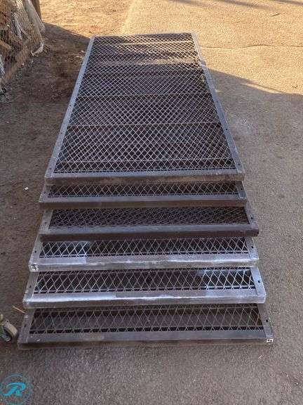 (6) Heavy Duty Metal Utility Racks (40" x 8ft) (6 Racks Total) (Some ...