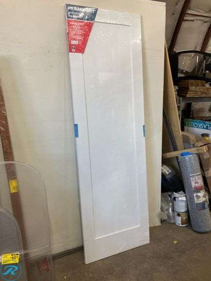 Interior Flat Door 1-Panel Pine Door (White Primed) 1 3/8" x 30" x 96 ...