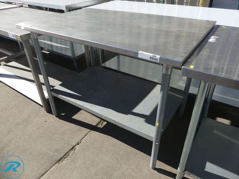 Stainless Steel Prep Table, 48" x 30" - Roller Auctions